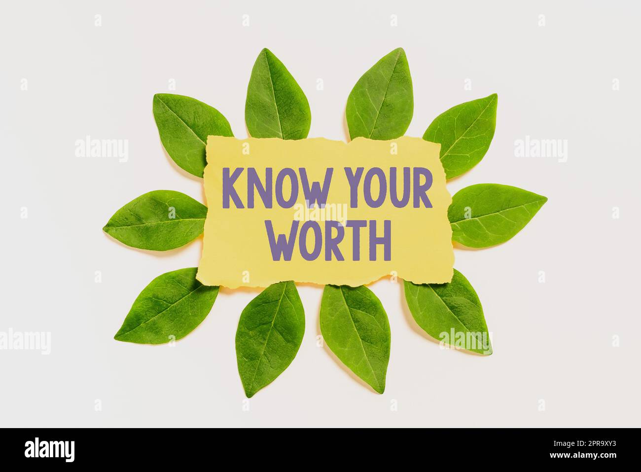 Writing displaying text Know Your Worth. Concept meaning Be aware of ...