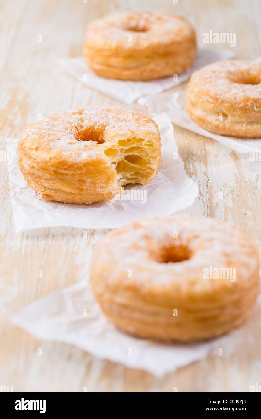 Cronuts - delicious fusion of croissant and donut Stock Photo - Alamy