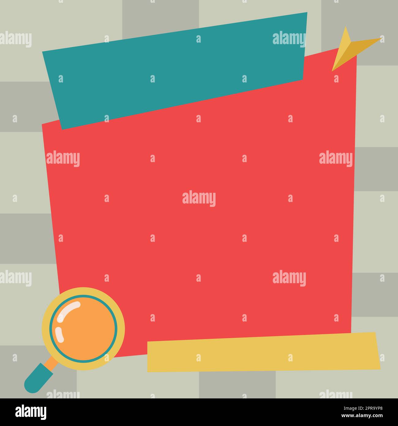 Magnifying Glass Drawing Searching New Hidden Evidence In Big Blank ...