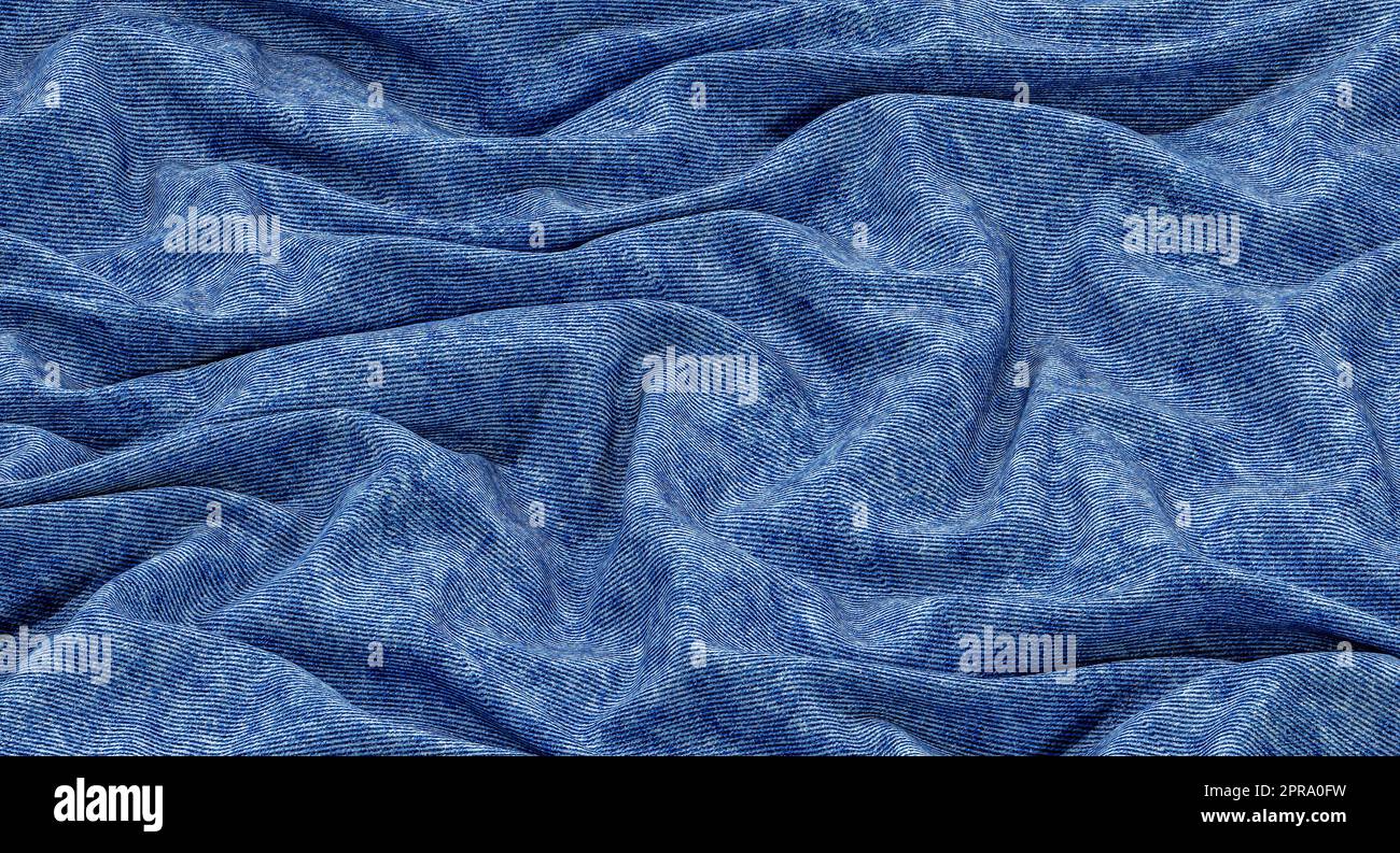 denim fabric with folds and wrinkles Stock Photo - Alamy