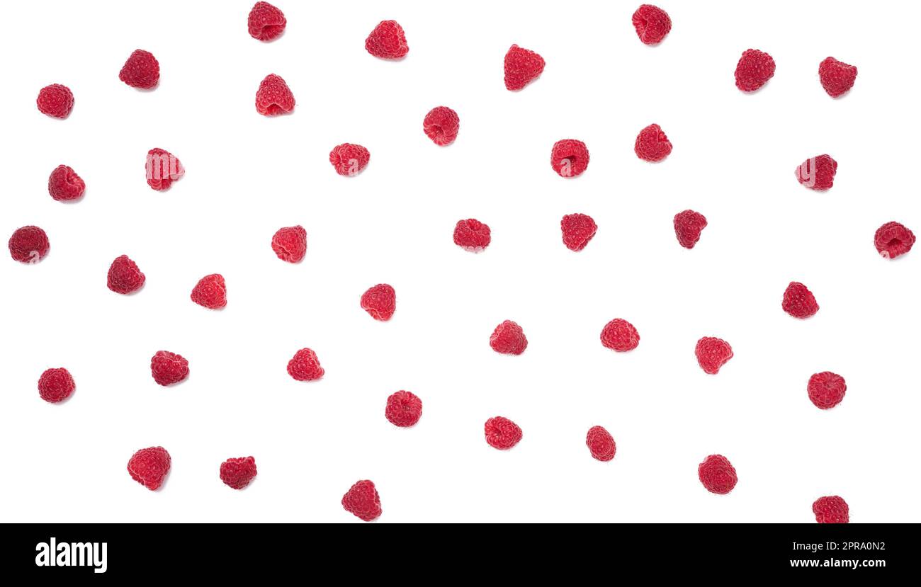 Pile fresh ripe raspberries Cut Out Stock Images & Pictures - Alamy