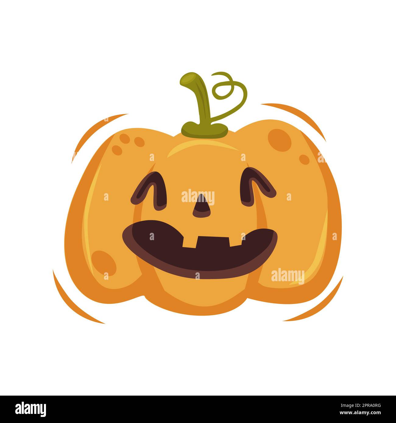 Orange abstract pumpkin with smile for your Halloween design - Vector ...