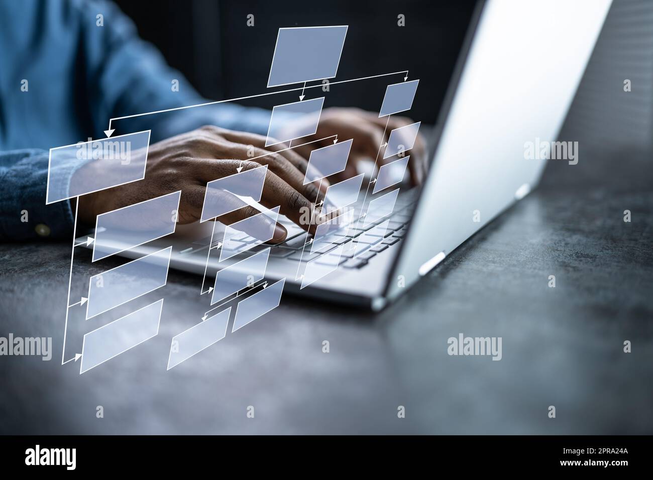 Organization Management Chart. Business Strategy Diagram Stock Photo ...
