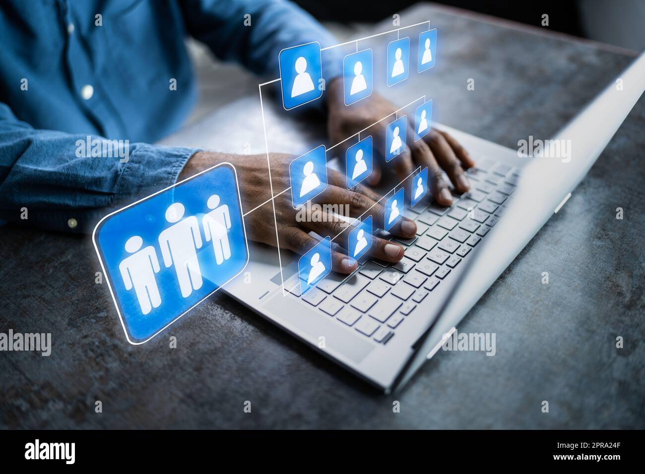 Organization Management Chart. Business Strategy Diagram Stock Photo ...