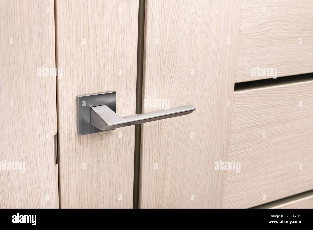 Close up metallic door handle hi-res stock photography and images - Alamy
