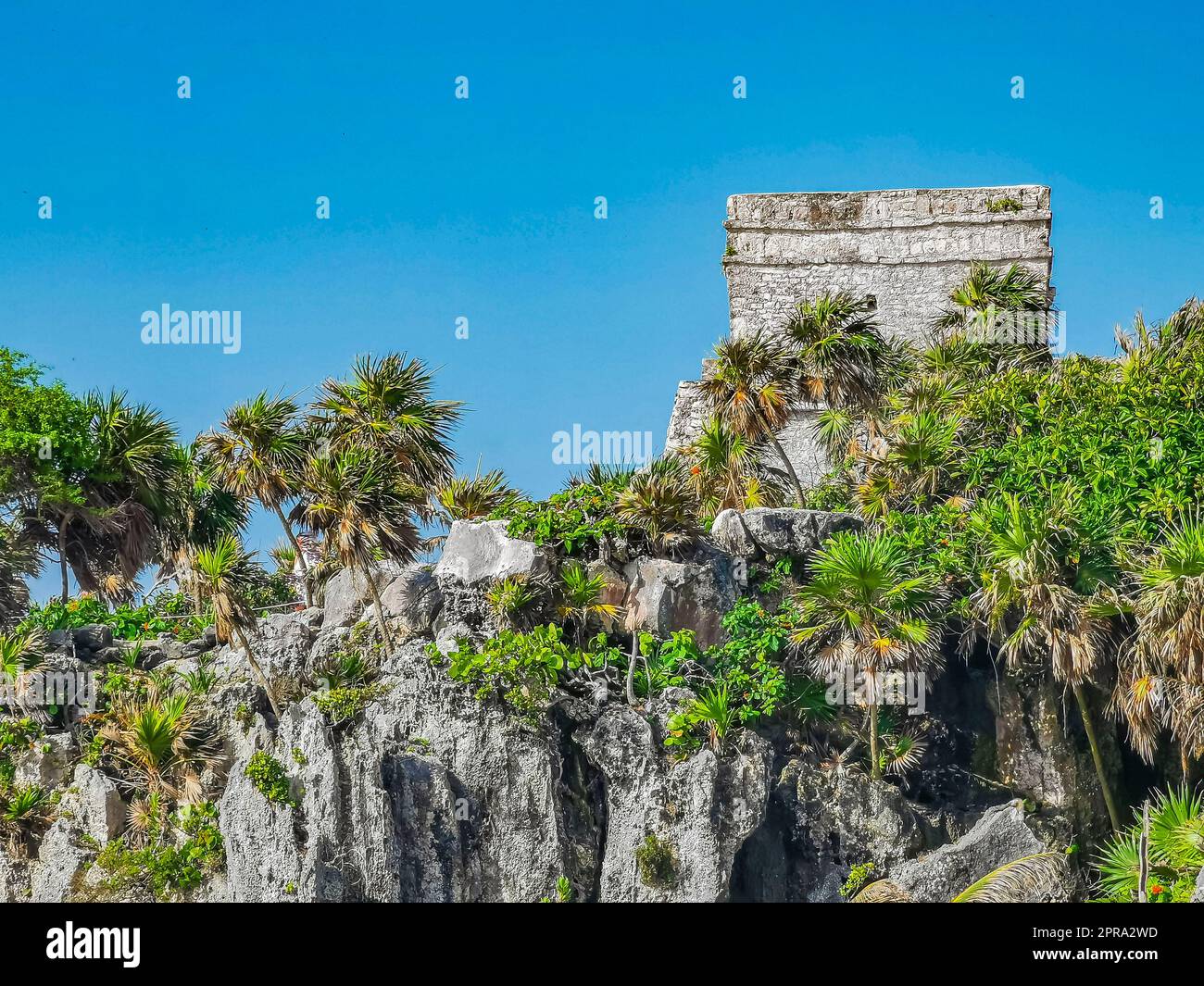 Ancient Tulum ruins Mayan site temple pyramids artifacts seascape ...