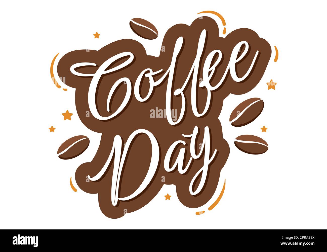 International Coffee Day on 1st October Hand Drawn Cartoon Flat ...