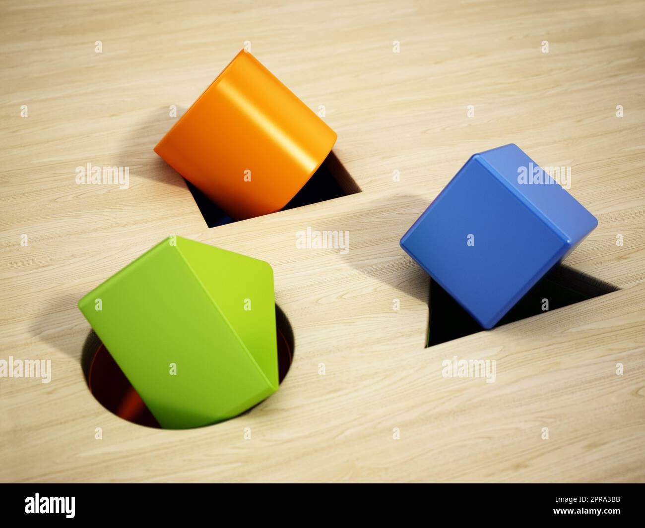 Shape sorter puzzle toy with square, circle and triangle shapes inside ...