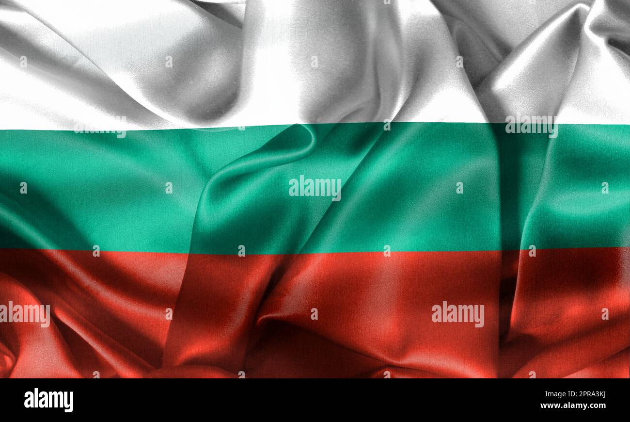 Bulgaria flag - realistic waving fabric flag Stock Photo - Alamy