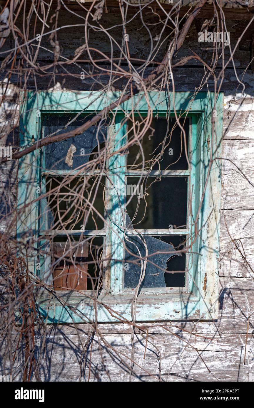 Detail of old broken windows Stock Photo - Alamy