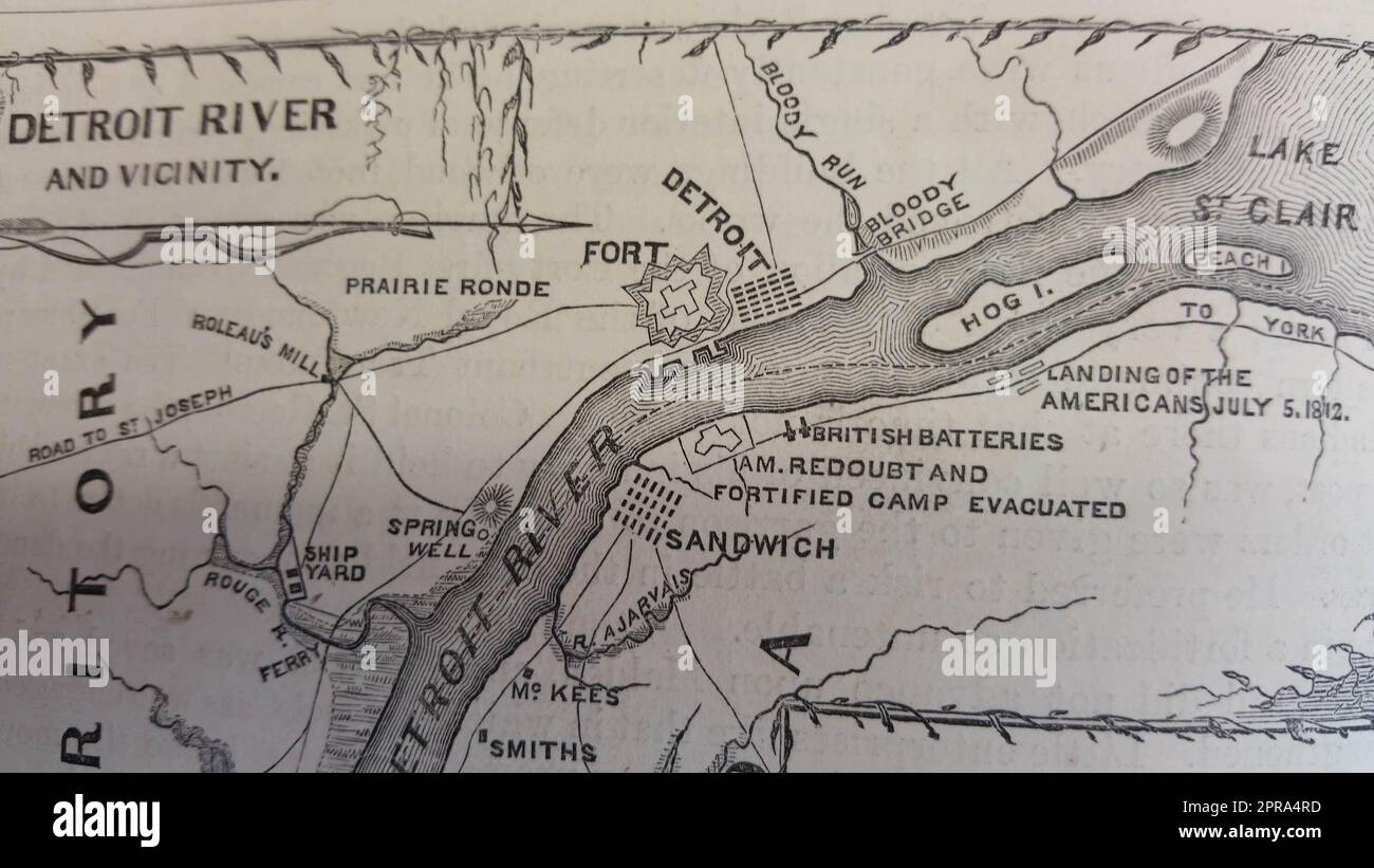 Location of Fort Detroit Stock Photo - Alamy