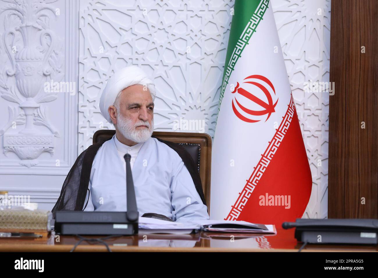 Tehran, Tehran, Iran. 26th Apr, 2023. Iranian Judiciary chief GHOLAM ...