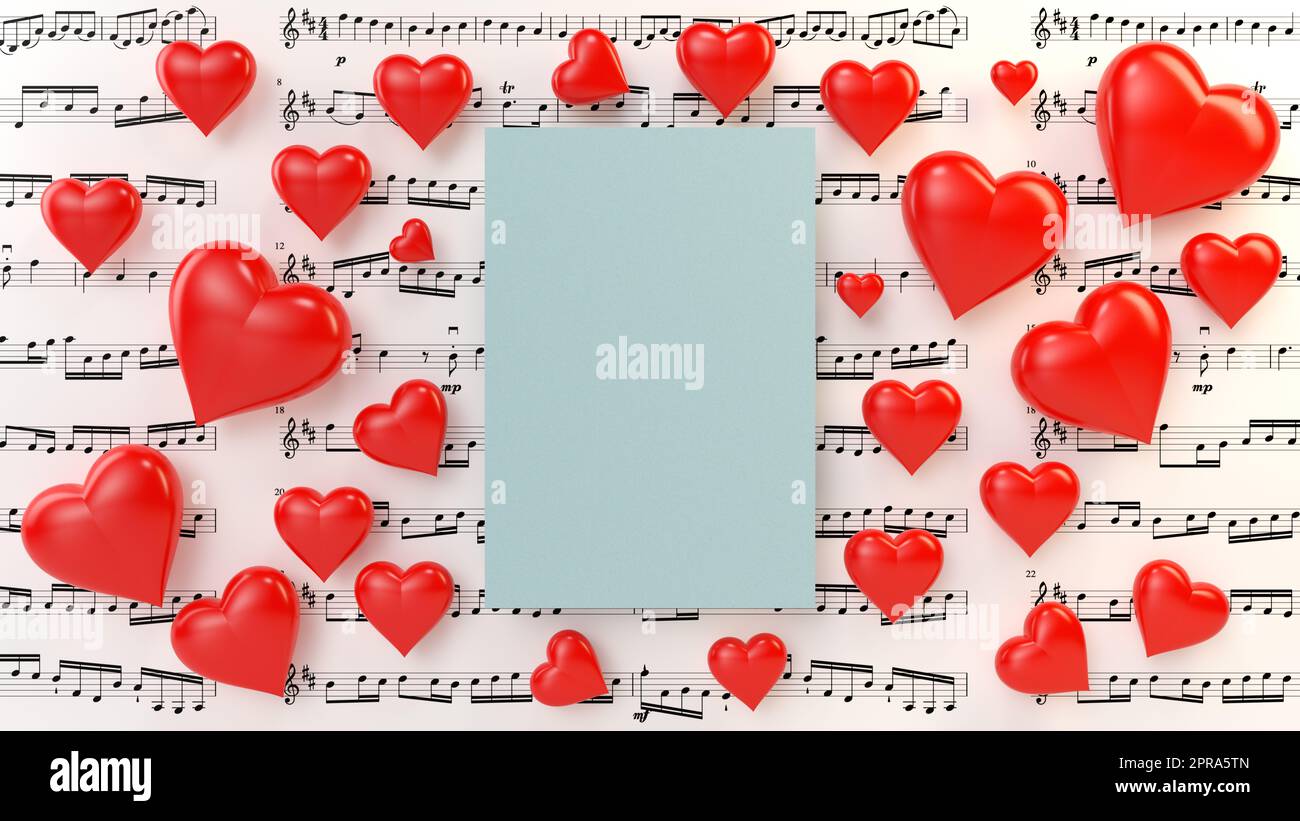 Heart and music Stock Photo - Alamy