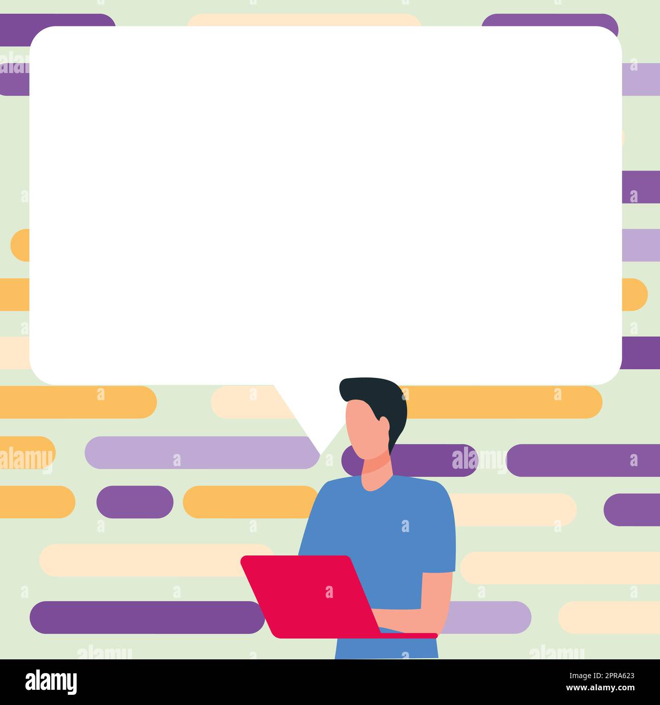 Drawing With Conversation Bubble Showing New Announcement. Speech ...
