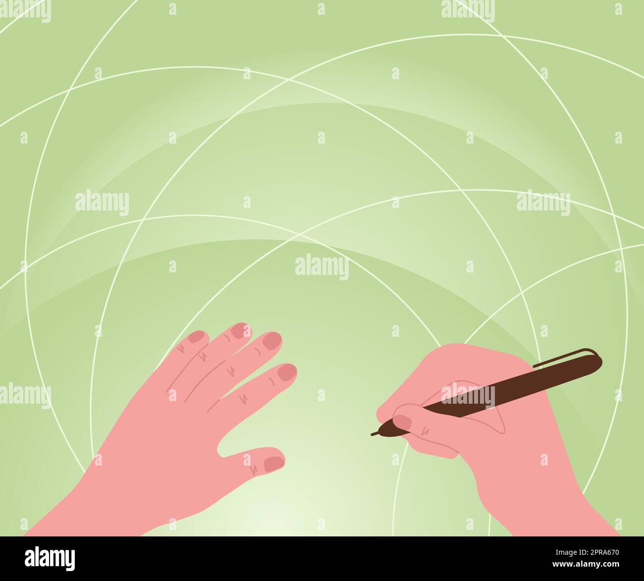 Hands Using Pencil Strategizing Newest Innovative Creative Goal Plans ...