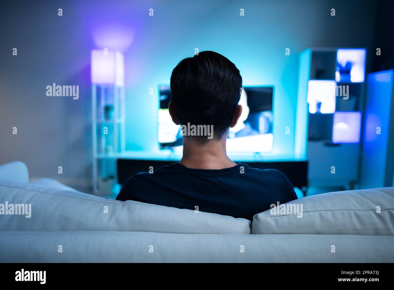 Streaming And Watching Movie Stock Photo - Alamy