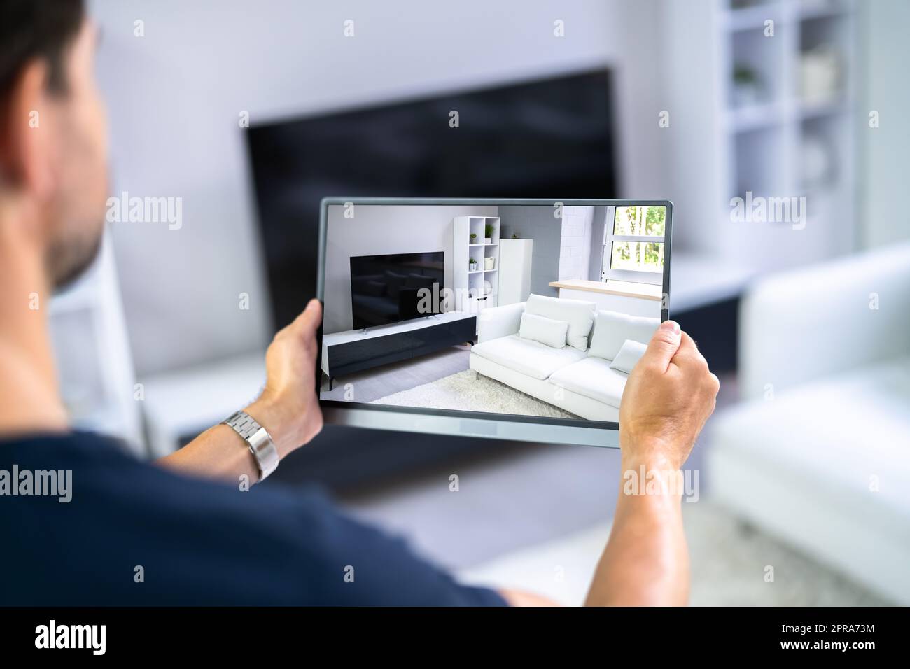 Virtual Open House Showing Stock Photo - Alamy