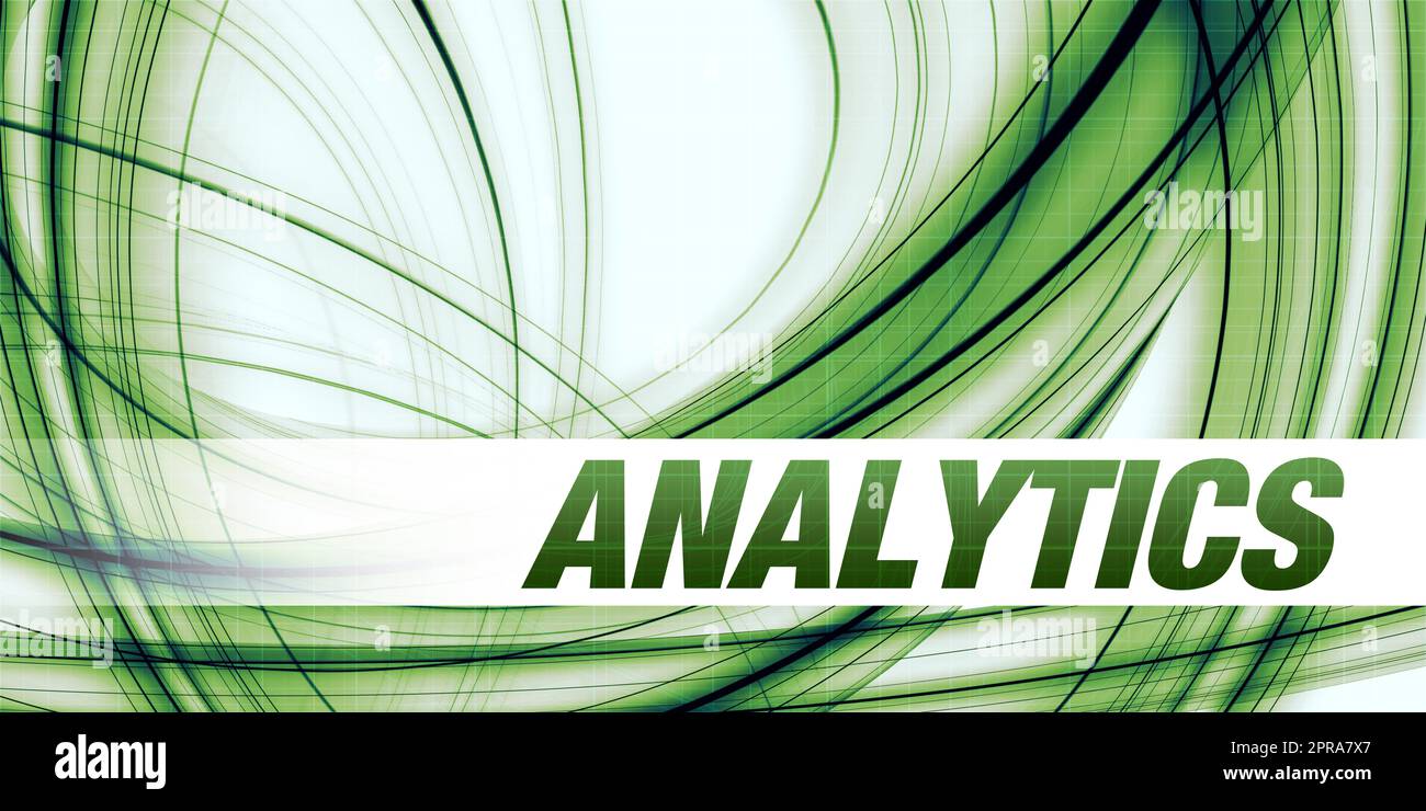 Analytics Concept on Green Abstract Background Stock Photo - Alamy