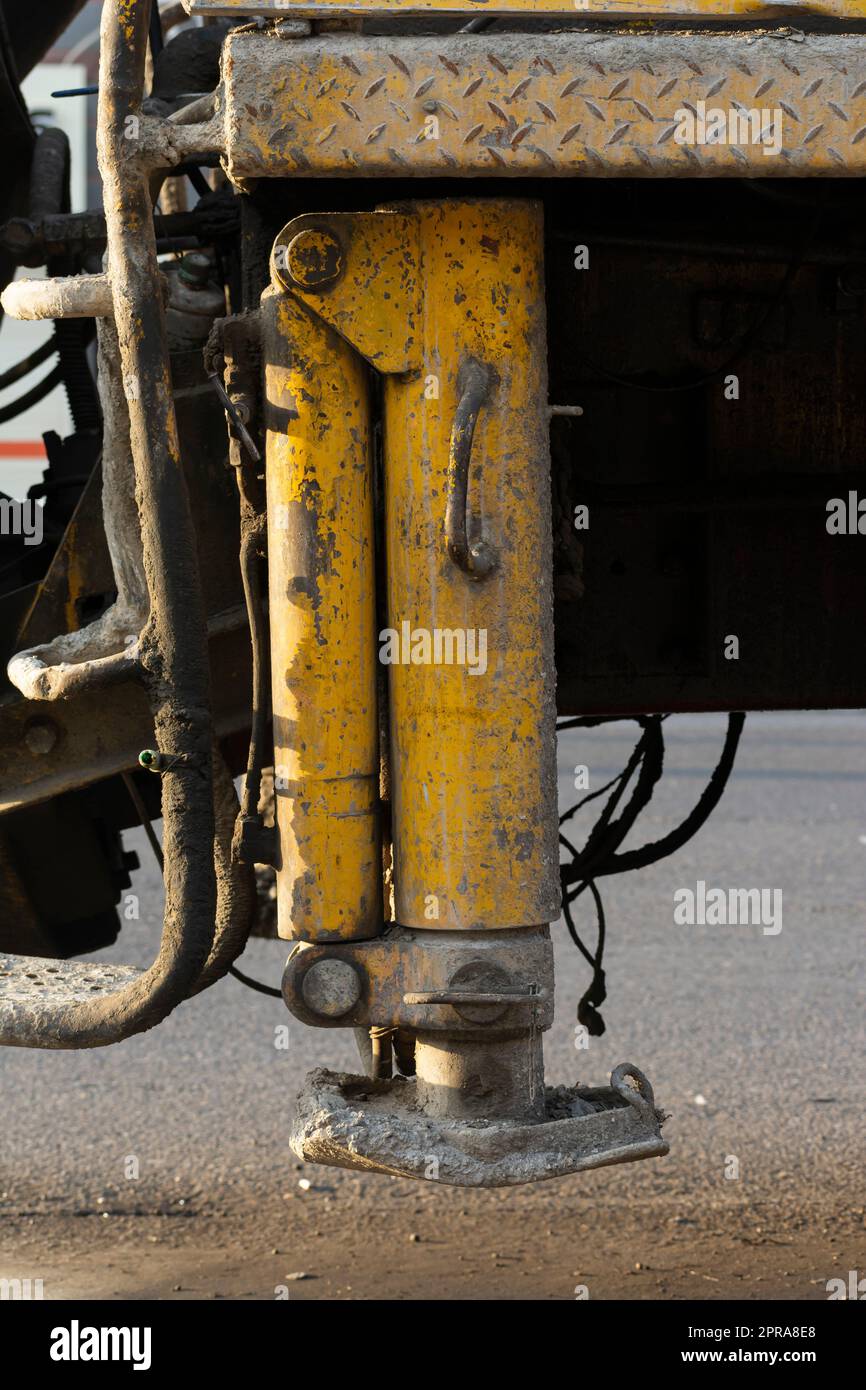 Closeup pneumatic cylinder piston for machinery technology Stock Photo ...