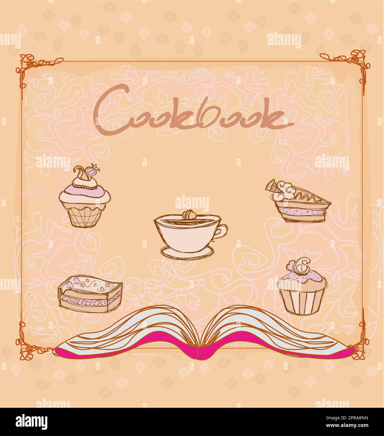 Cookbook - vector illustration Stock Photo - Alamy
