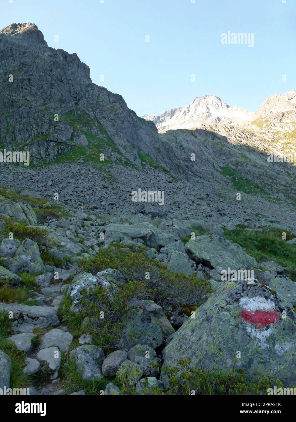 Stubai high-altitude hiking trail, lap 3 in Tyrol, Austria Stock Photo ...