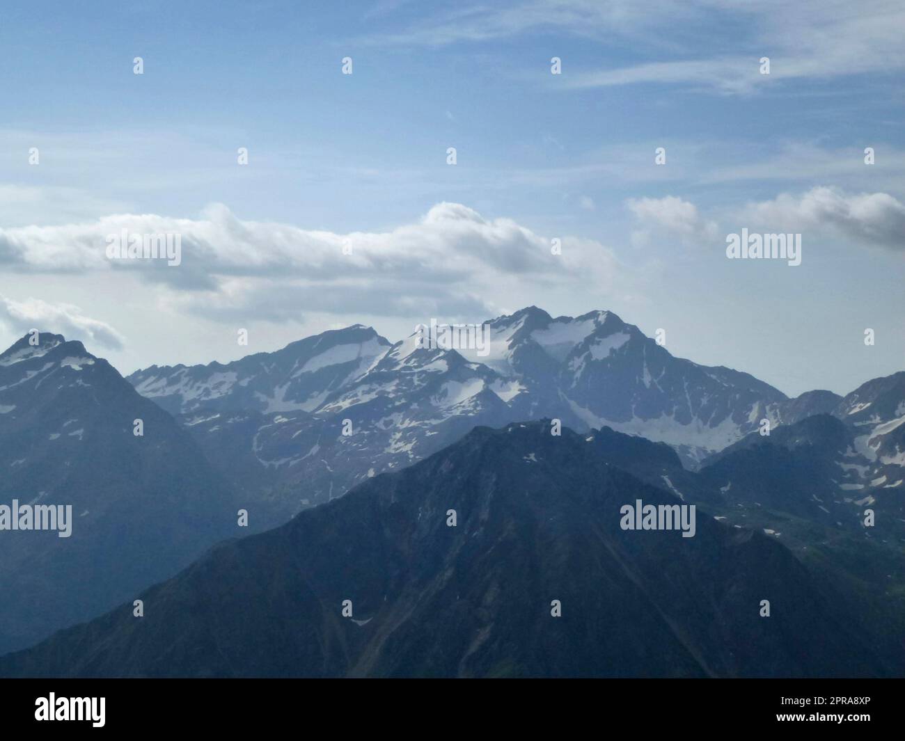 Stubai high-altitude hiking trail, lap 4 in Tyrol, Austria Stock Photo ...