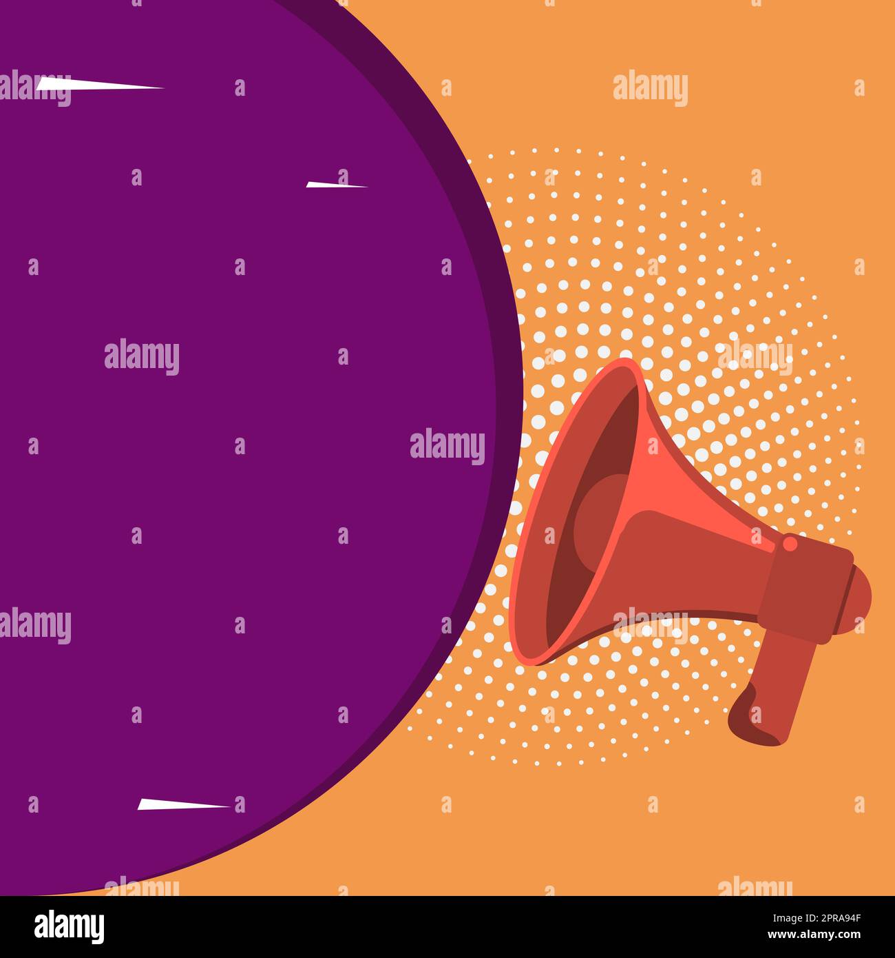 Megaphone Drawing With Conversation Bubble Showing New Announcement ...