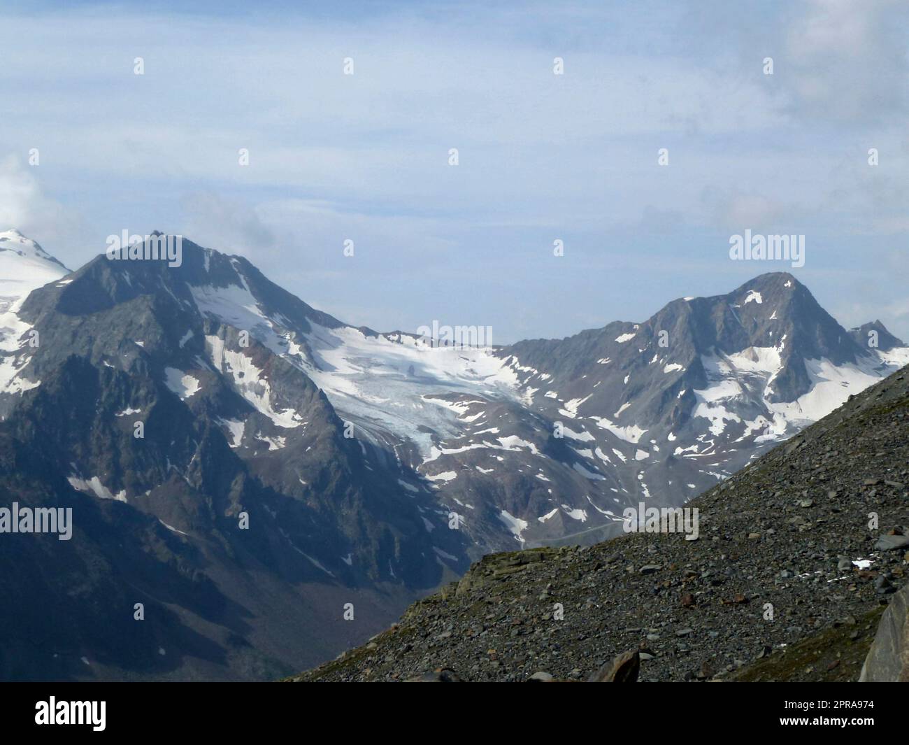 Stubai high-altitude hiking trail, lap 4 in Tyrol, Austria Stock Photo ...