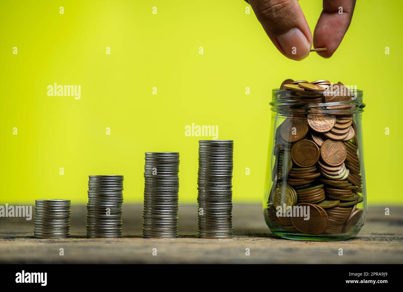 Save money and account banking for finance concept Stock Photo - Alamy