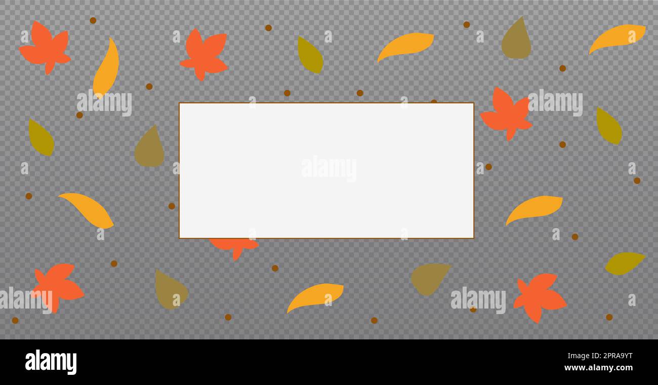 Autumn web template transparent background with a place for your text ...
