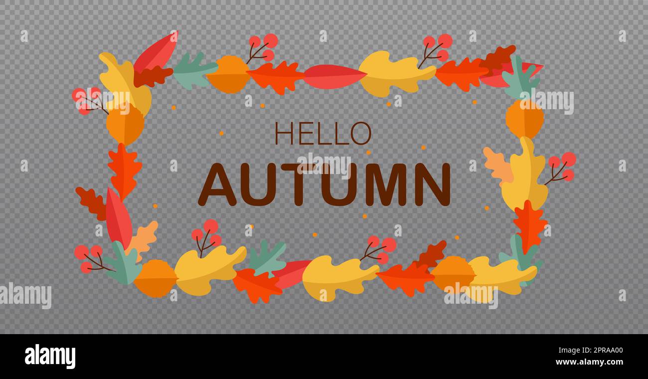 Autumn background leaves, web template transparent background - Vector ...