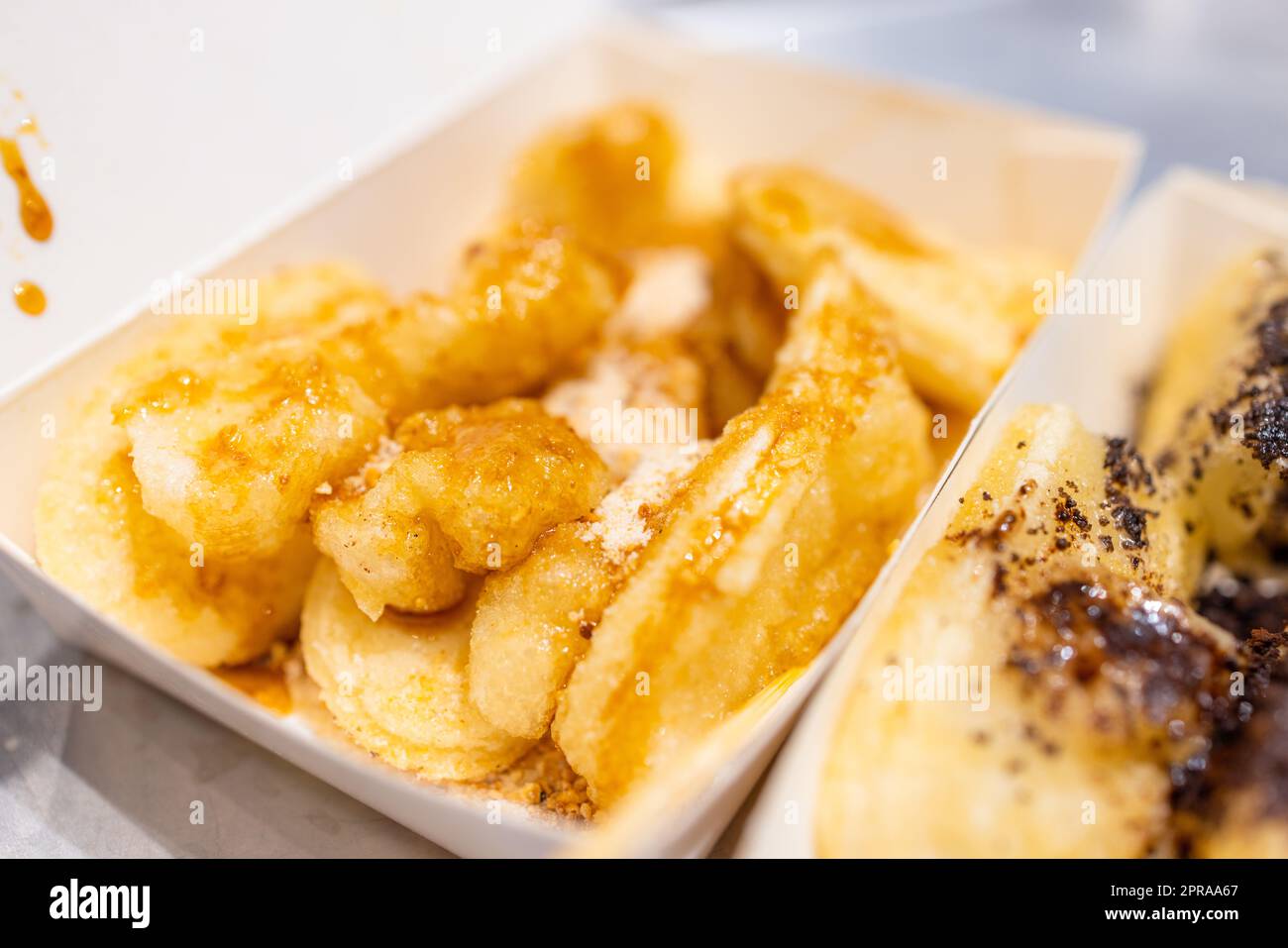 Taiwanese fired mochi snack in box Stock Photo - Alamy