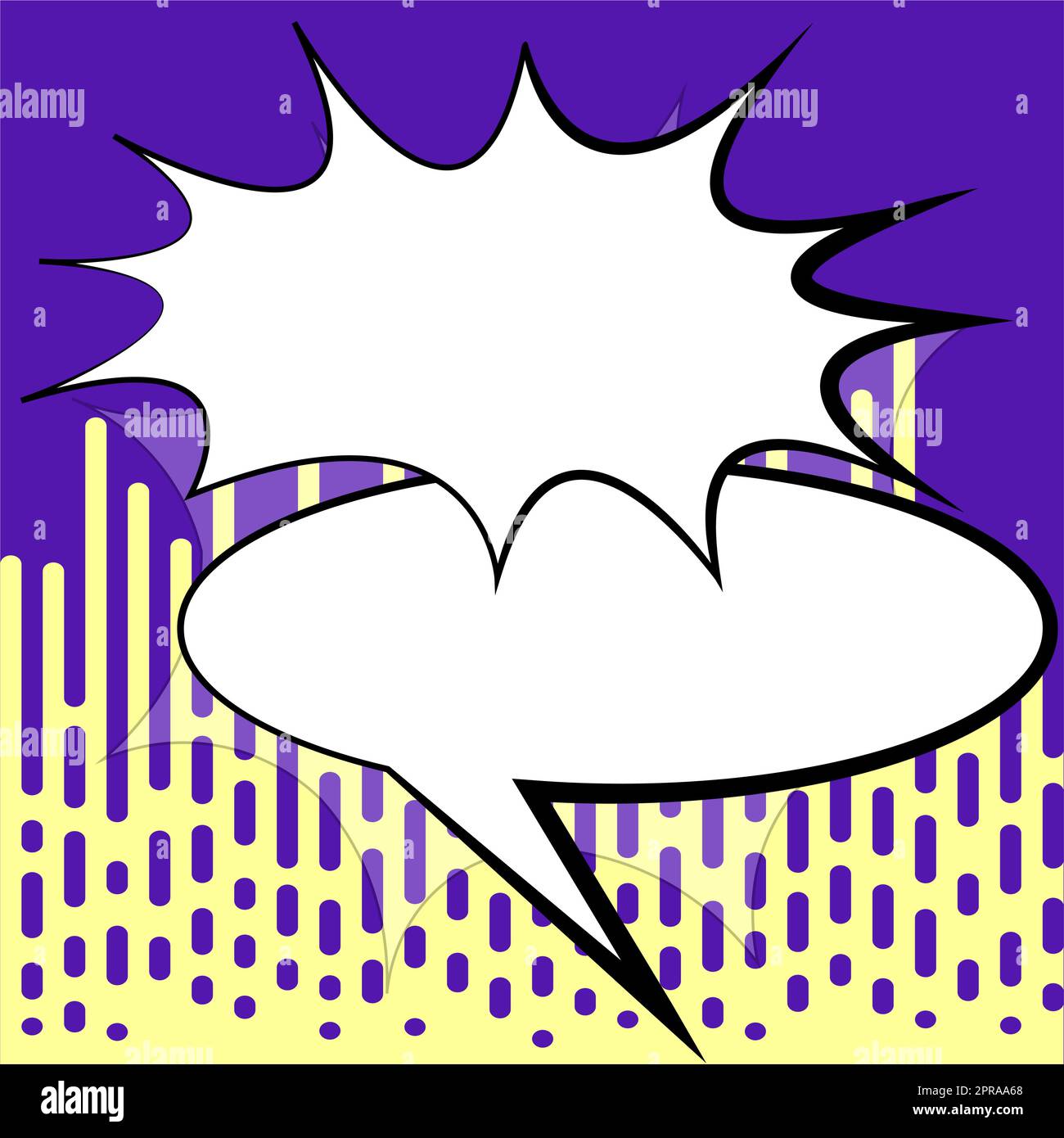 Comic Blank Speech Bubble With Copy Space And Colorful Doodles. Design ...