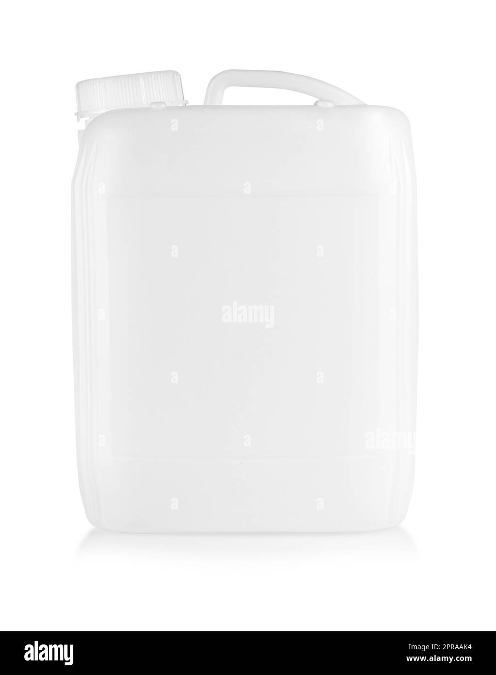 White Plastic canister isolated on white background Stock Photo - Alamy