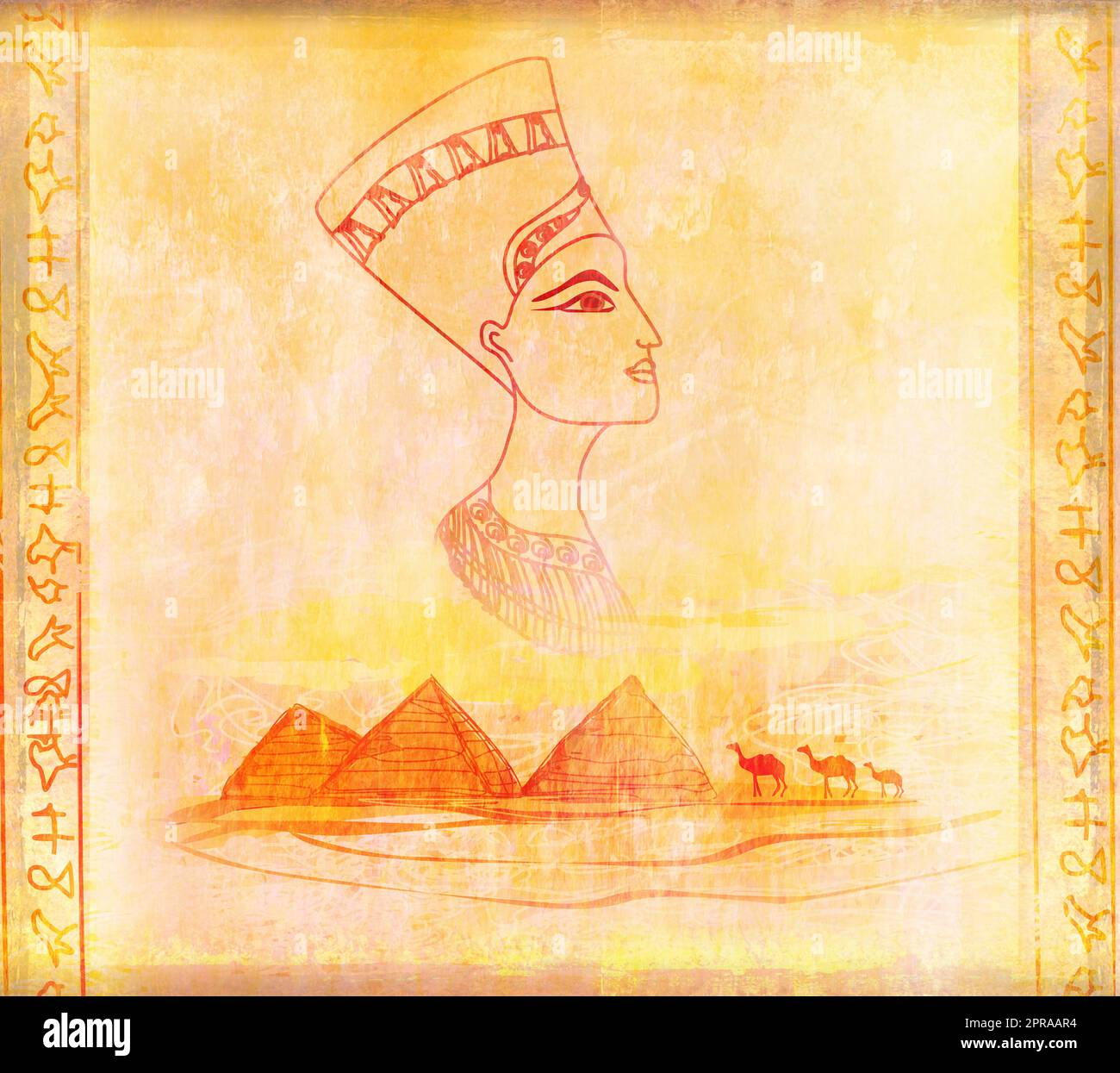 old paper with Egyptian queen Stock Photo - Alamy