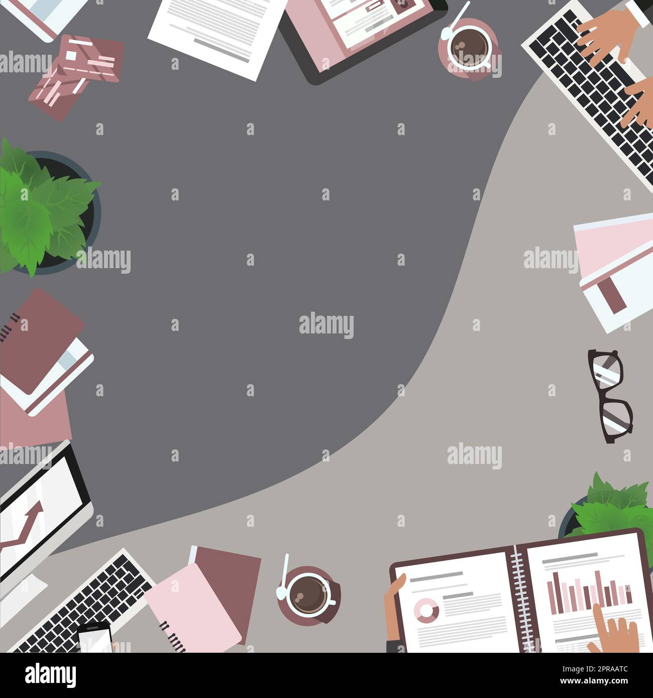 Drawing table with drawing plans Stock Vector Images - Alamy