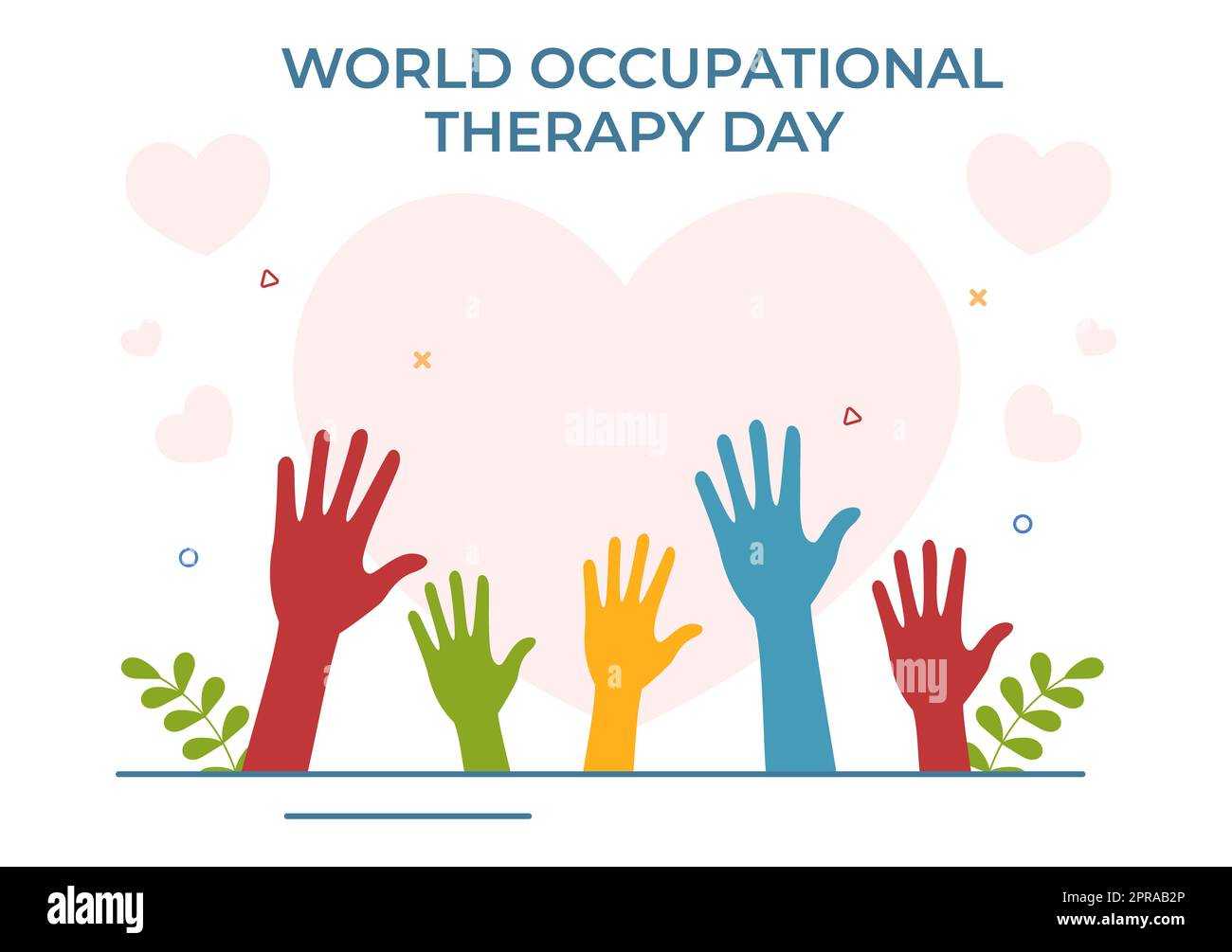 World Occupational Therapy Day Celebration Hand Drawn Cartoon Flat ...