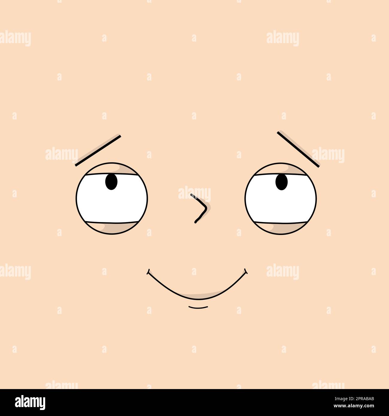 Cheerful, smiling face with expressive emotions - Vector illustration ...