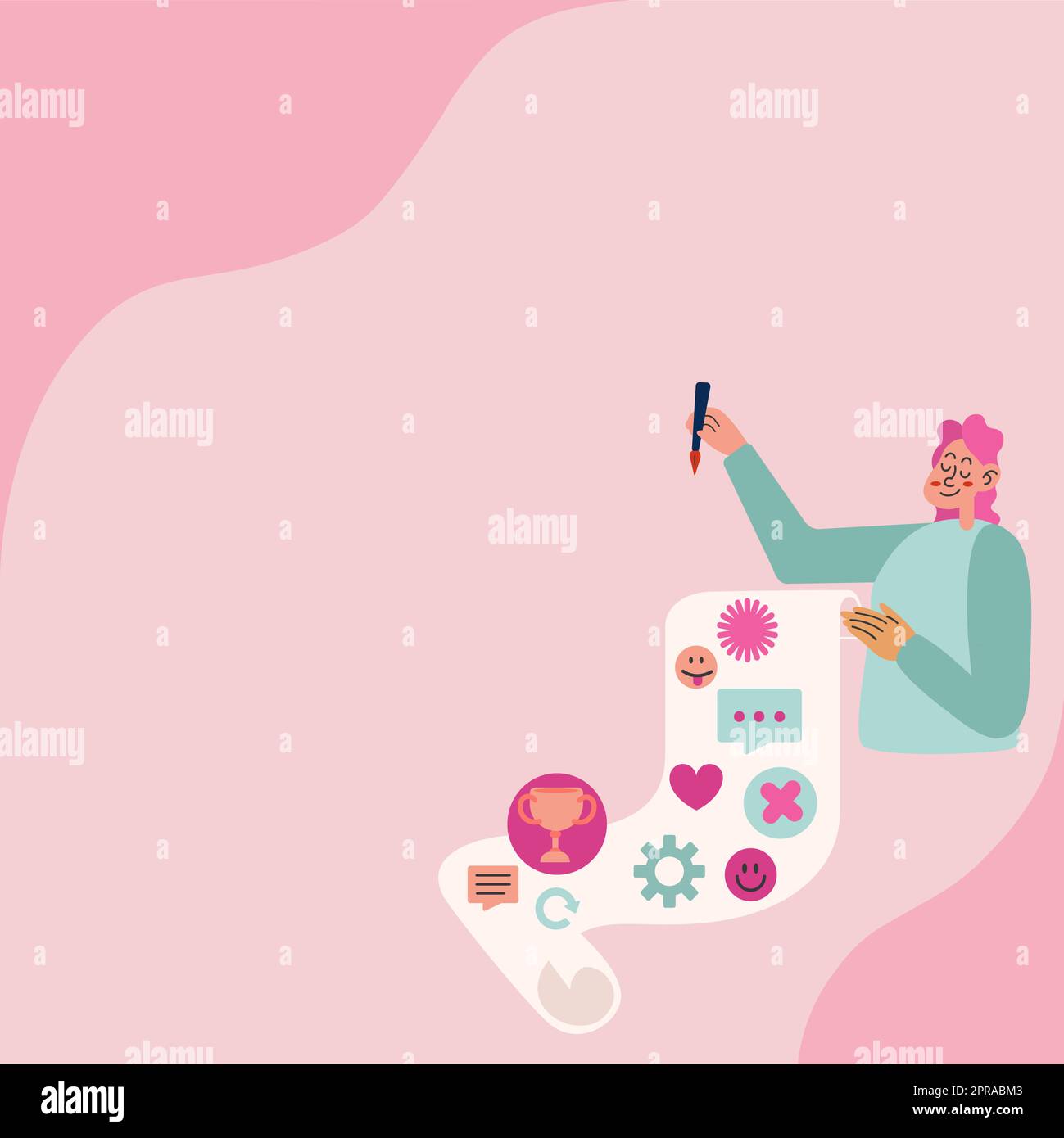 Lady Presenting Paper Showing Her Accomplishments Goals Project Ideas ...