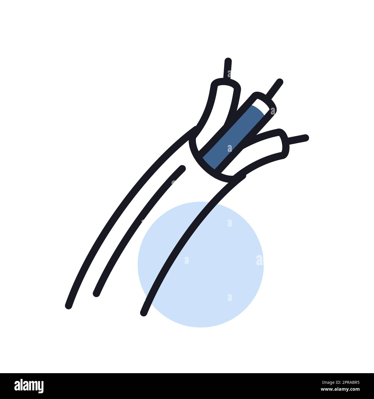 Electric cable vector icon. Construction, repair and building. Graph ...