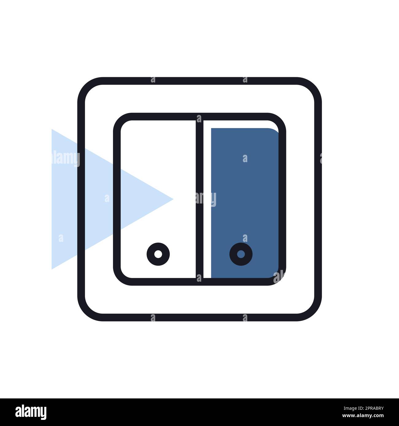 Electrical Switch two buttons flat icon. Construction, repair and ...