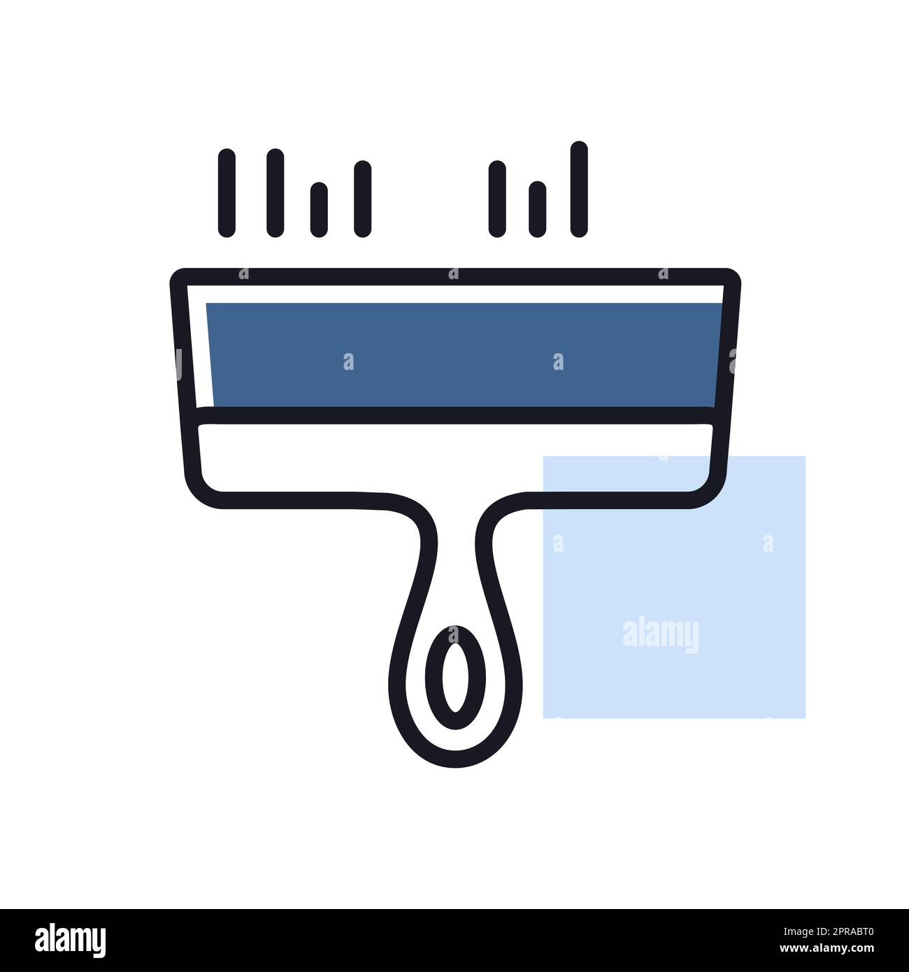 Putty knife tool vector icon. Construction, repair and building. Graph ...