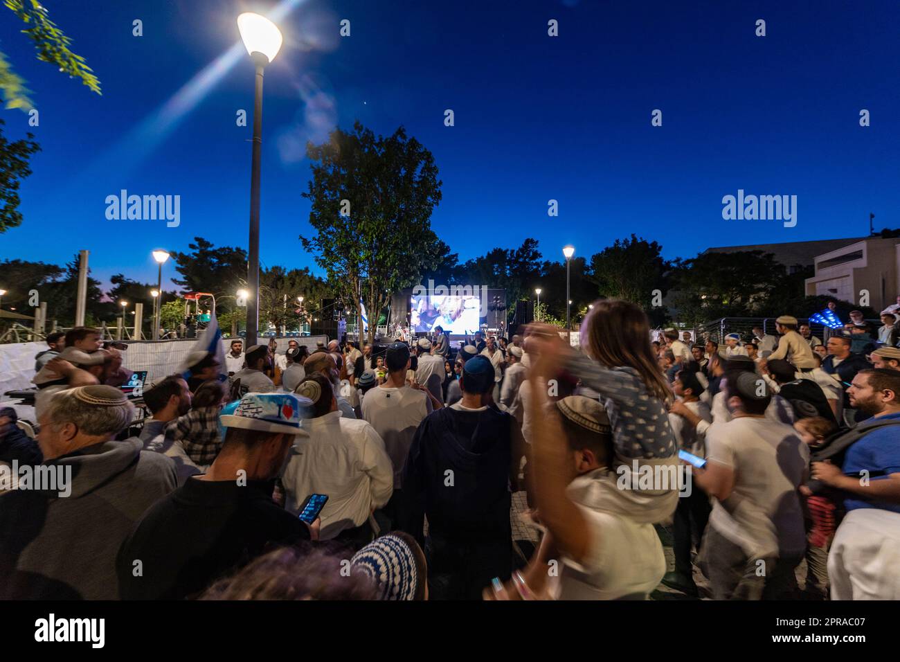 Harish, Israel. Religious Jews celebrate the country's independence ...