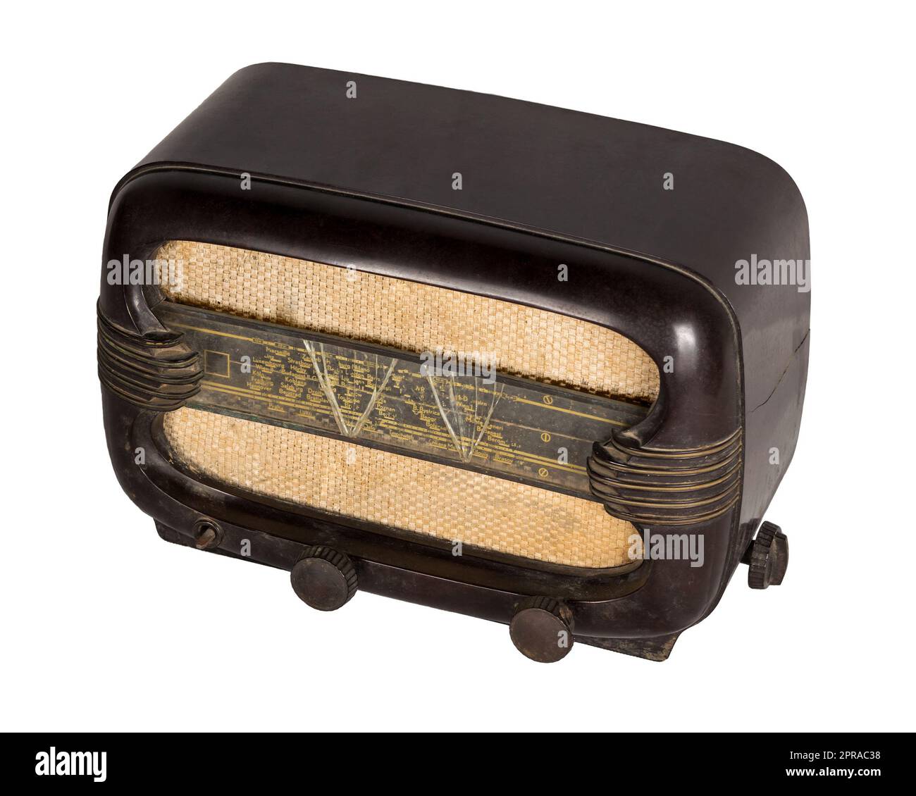 Cut Out Still Life Of an Aged Analog Radio, includes clipping path ...