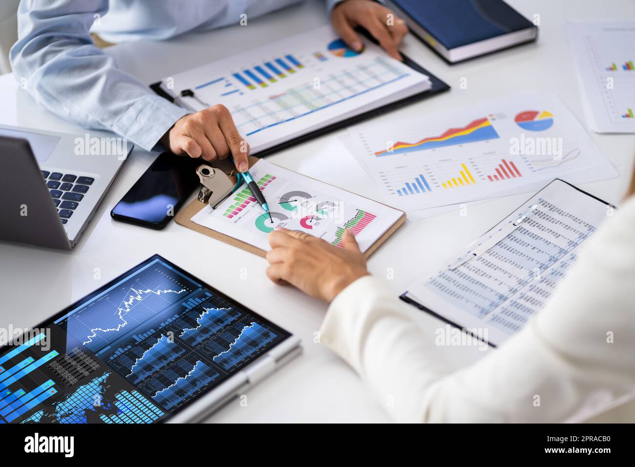 Business Chart Paperwork. Financial Document Stock Photo - Alamy
