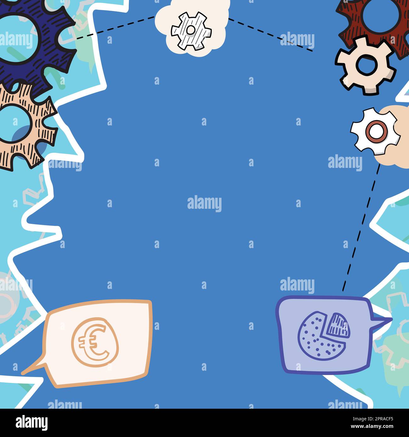 Illustration Of Mechanic Gears Connected To Each Other Performing Work ...