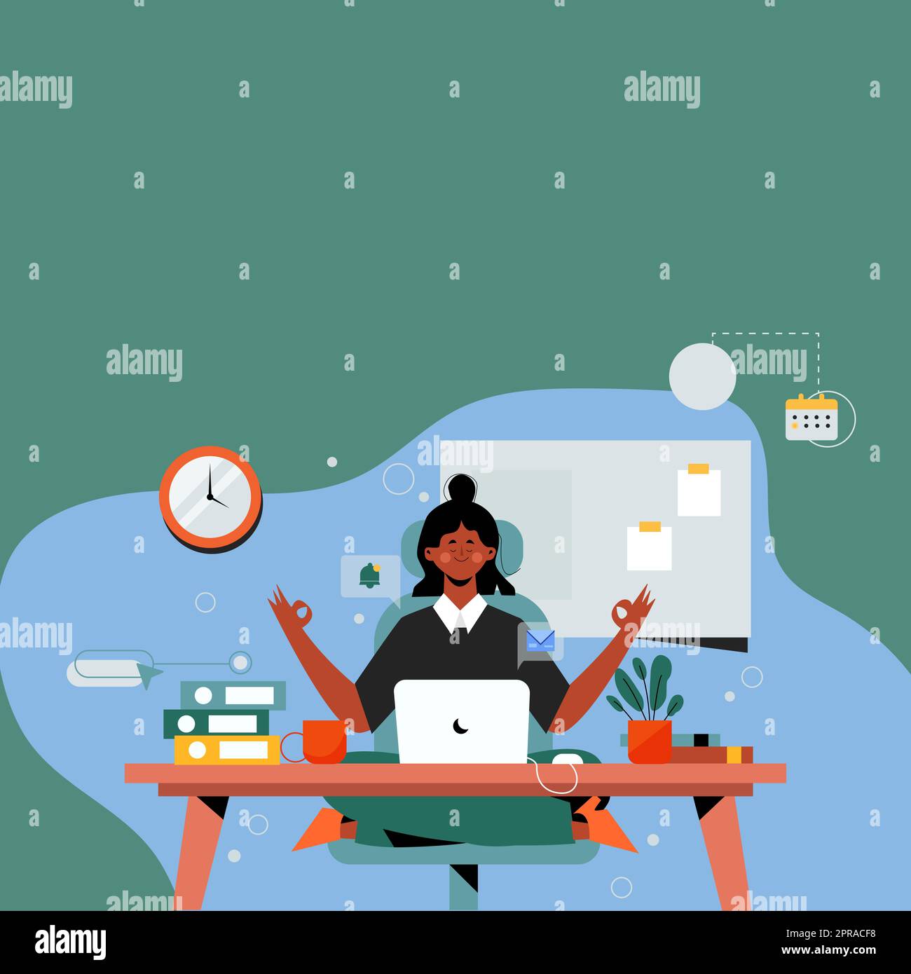 Tidy Workspace Setup, Smart Office Arrangement, Study Table Stock Photo ...