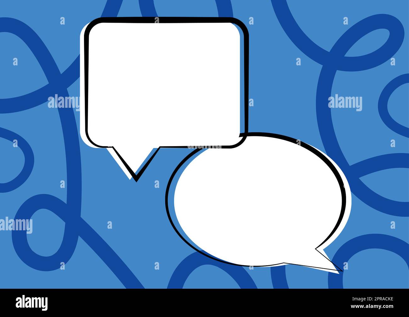 Blank Speech Bubble S Engaging In Conversations Against Doodles Stock ...