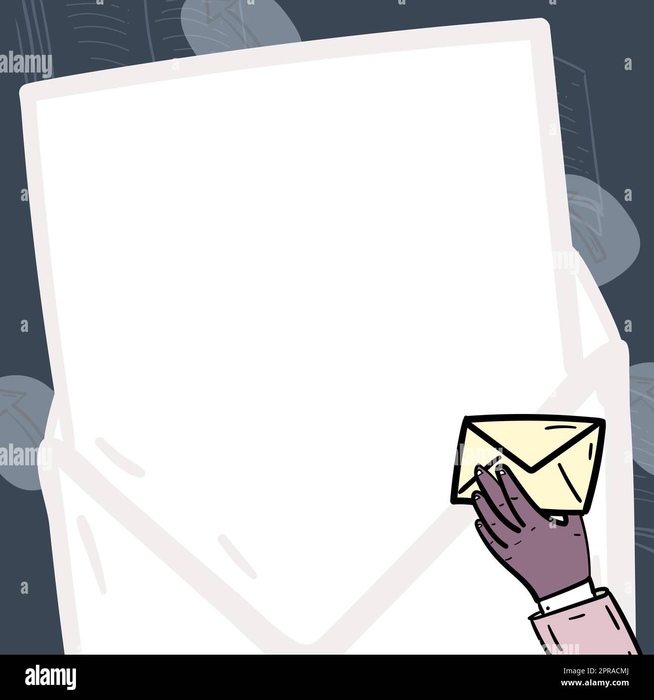 Professional Holding Letter And Envelope With Memorandum Stock Photo ...