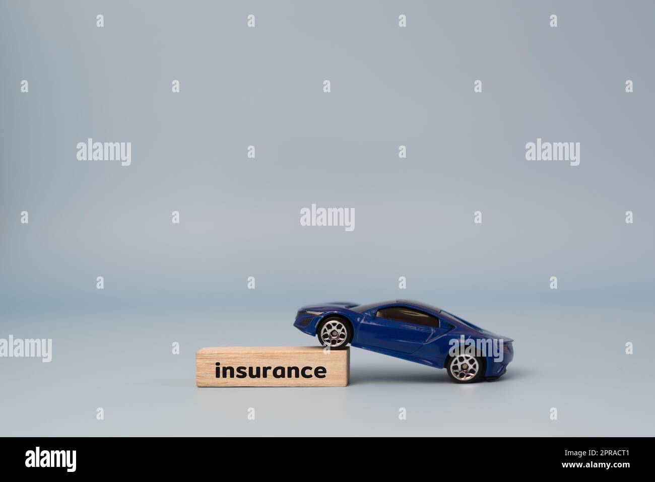 wood block insurance car business finance service support concept Stock ...